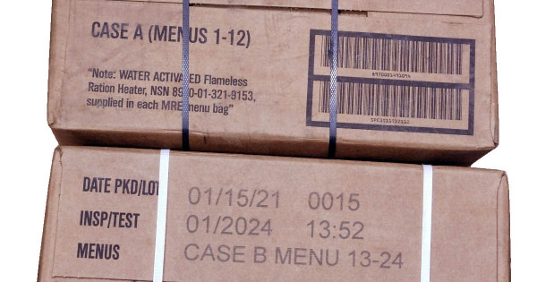US MRE Cases - 24 Packs with All 24 Menus