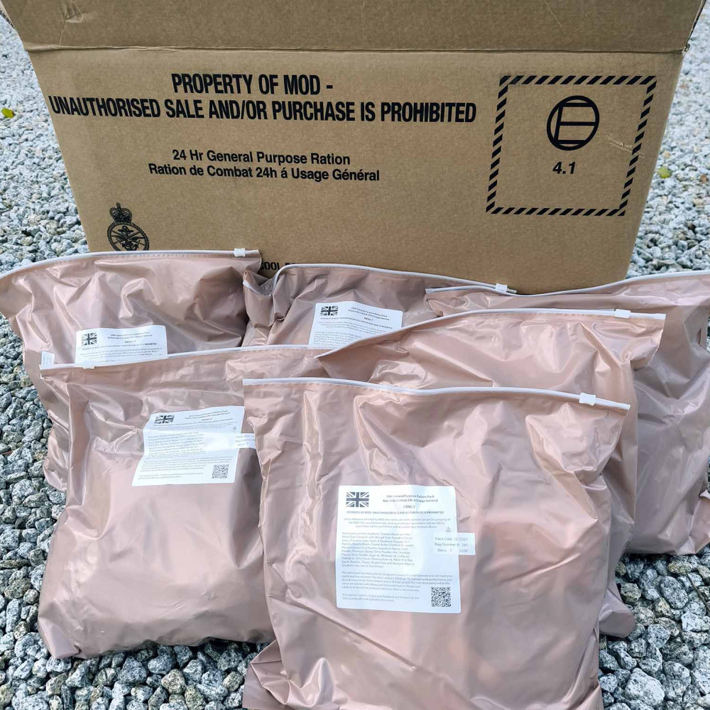 UK British MRE Ration Packs - 24Hr Meals with 4000 Kcal
