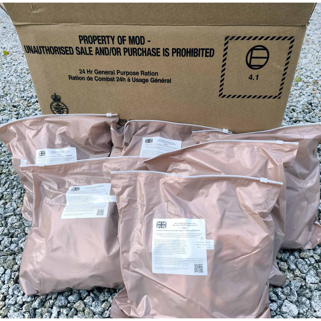 UK British 24H MRE Case - 10 Ration Packs for 10 Days